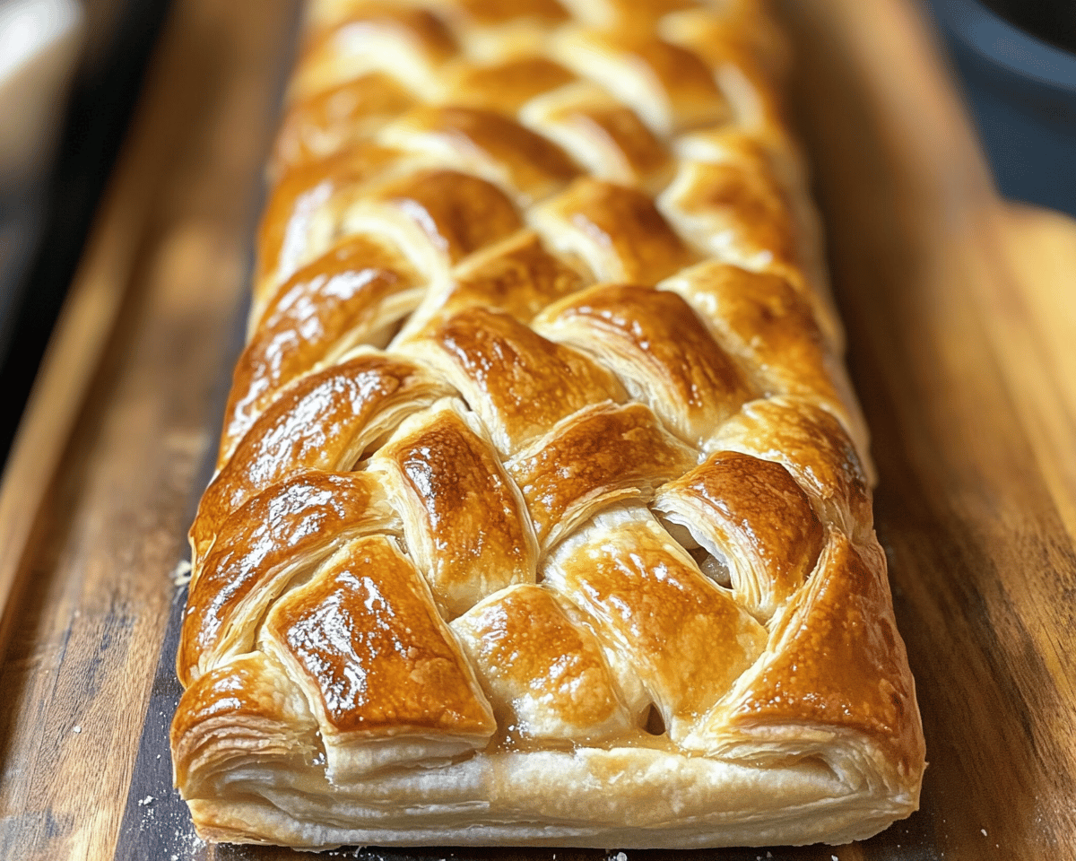 Easy Braided Apple Puff Pastry Recipe – Yummy Bric