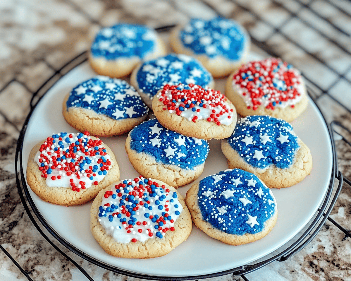 Red White and Blue Cake Mix Cookies – Yummy Bric
