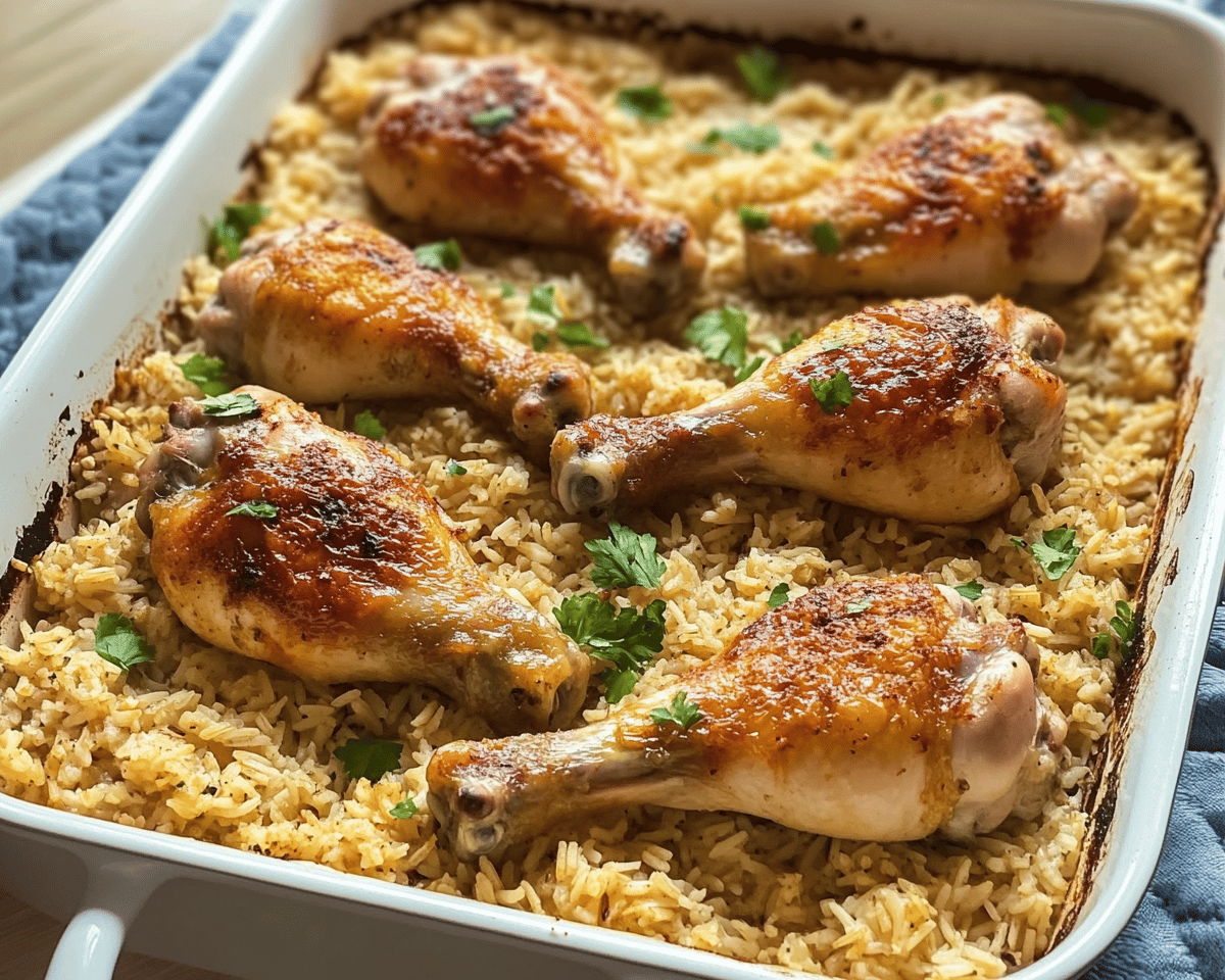 Baked Chicken Legs and Rice – Yummy Bric
