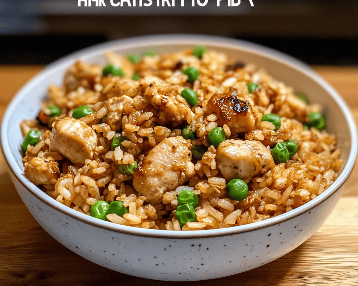 High Protein Crispy Garlic Chicken Fried Rice – Yummy Bric