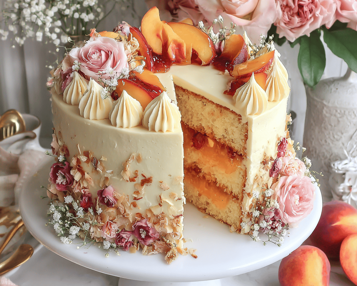 Jasmine, Peach & Vanilla Cake – Yummy Bric