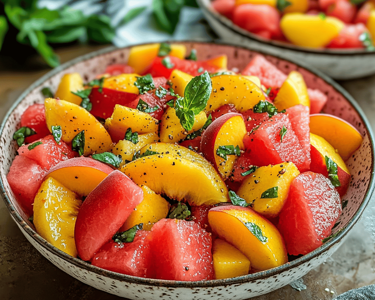 The Peach Watermelon Salad – Yummy Bric