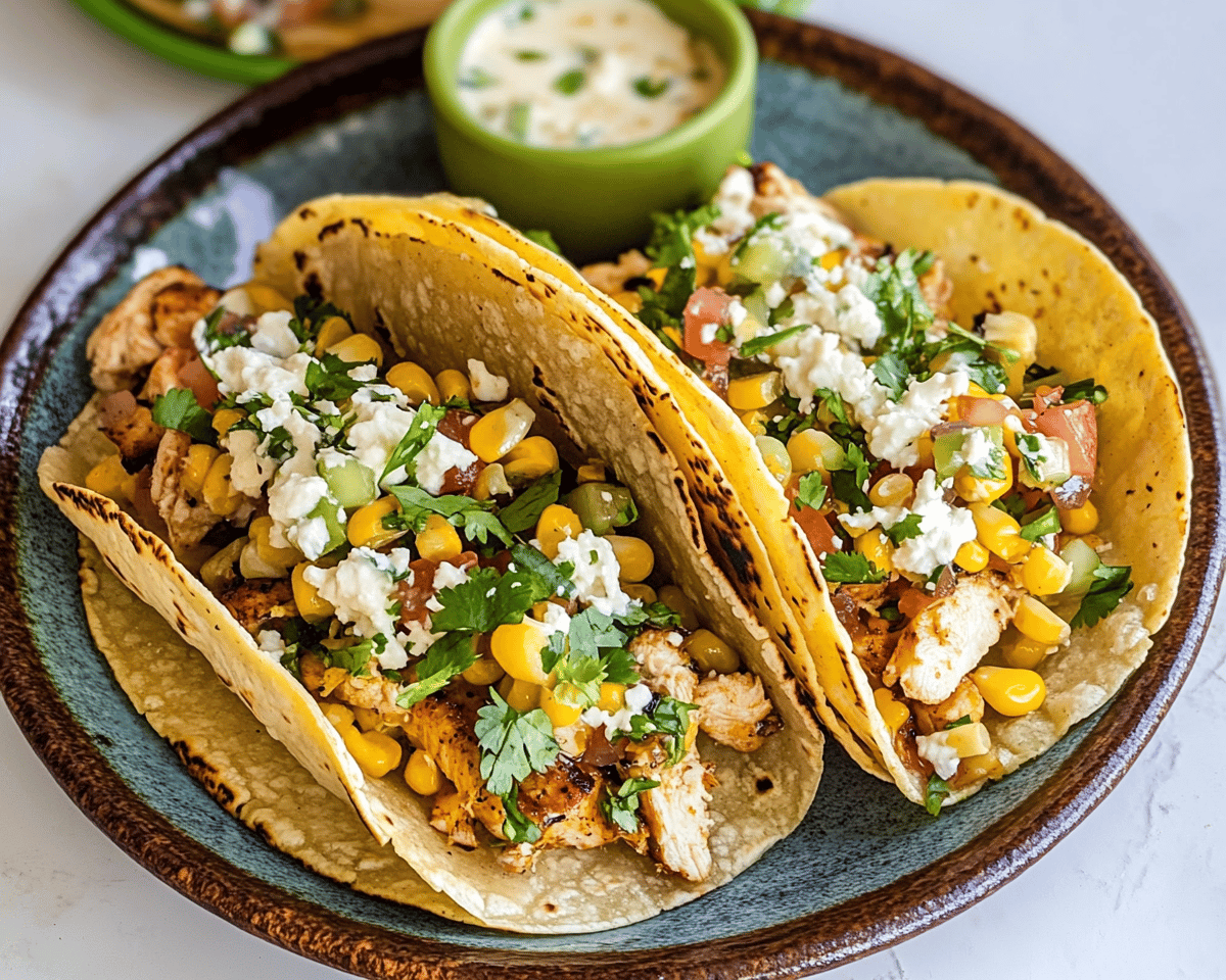 Mexican Street Corn Chicken Tacos – Yummy Bric