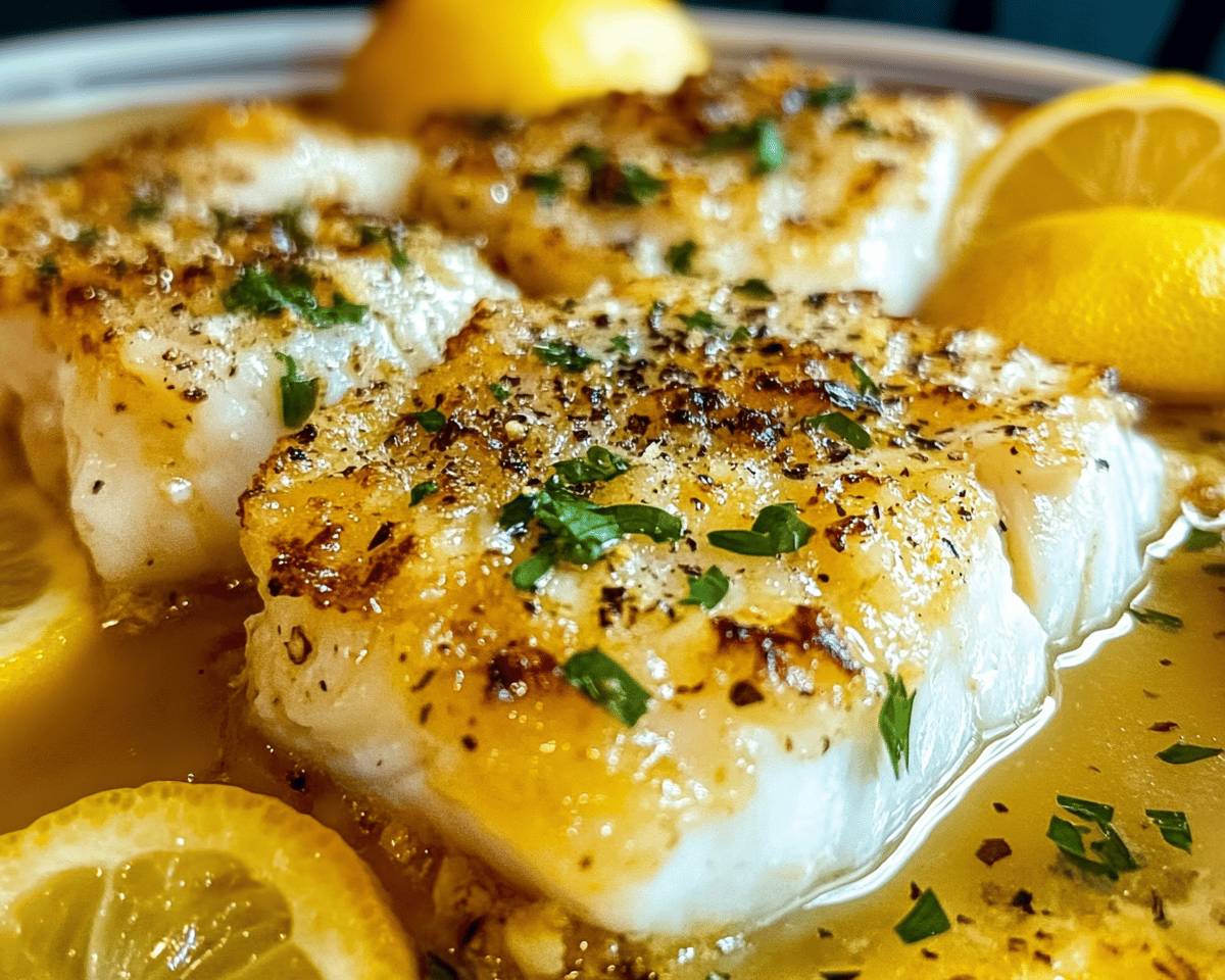 Baked Lemon-Garlic Cod with Butter Sauce – Yummy Bric