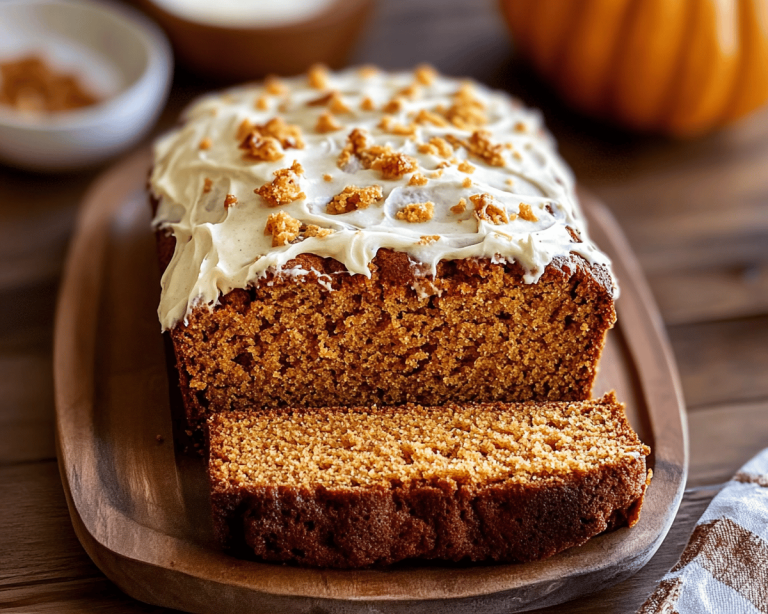 Pumpkin Bread with Cream Cheese Frosting – Yummy Bric