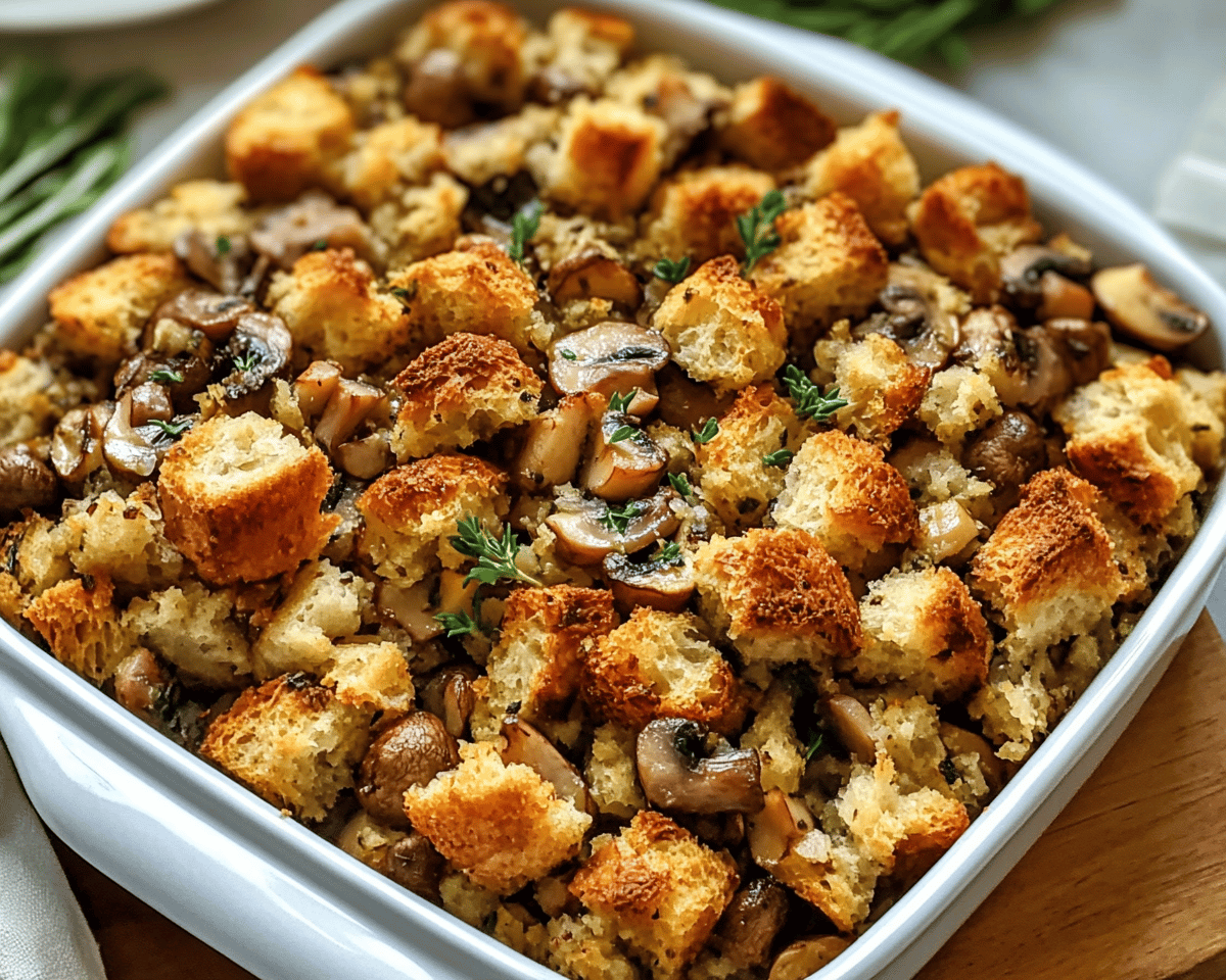Savory Chestnut Mushroom Stuffing | Perfect Thanksgiving Recipe – Yummy ...