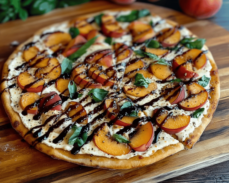 Balsamic Peach Caprese Pizza | Sweet & Savory Summer Pizza Recipe ...