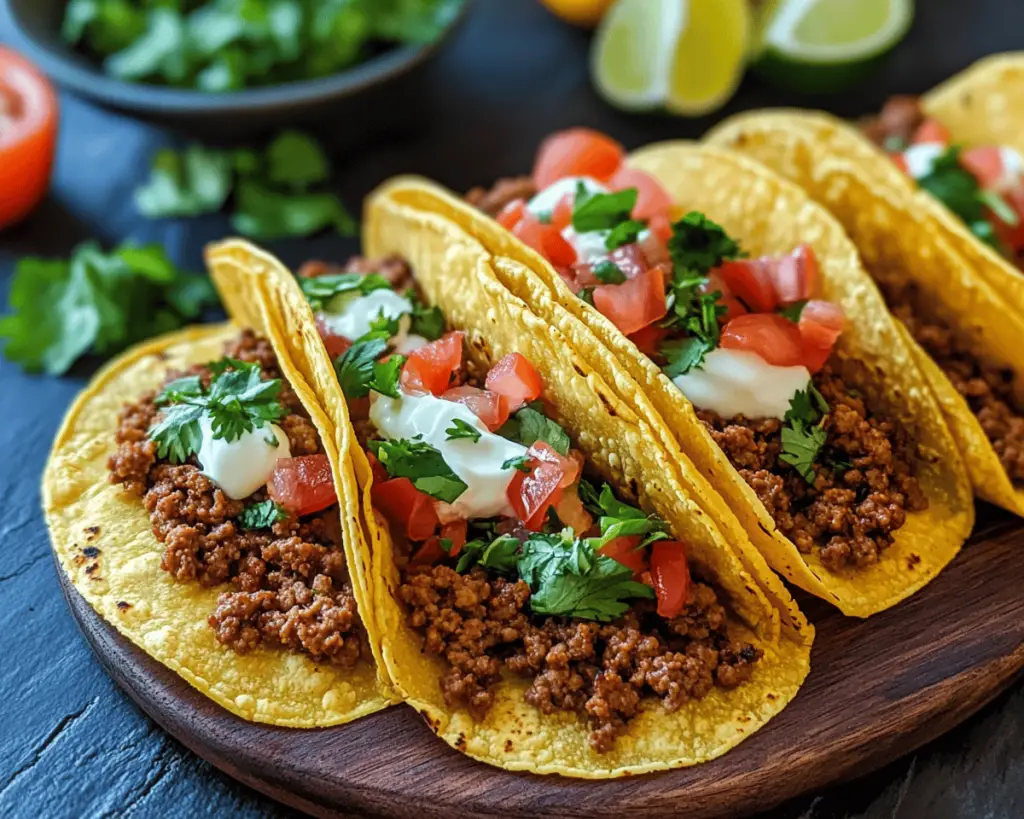 Crispy Baked Ground Beef Tacos Recipe – Yummy Bric
