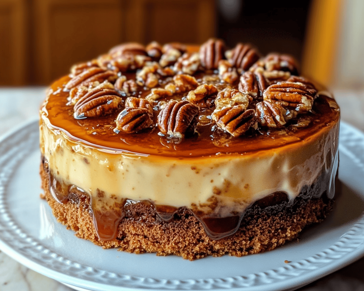 Decadent Crème Brûlée Caramel Pecan Cake – Yummy Bric