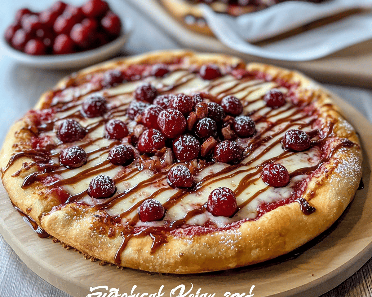 Delicious Pizza Hut Cherry Dessert Pizza at Home – Yummy Bric