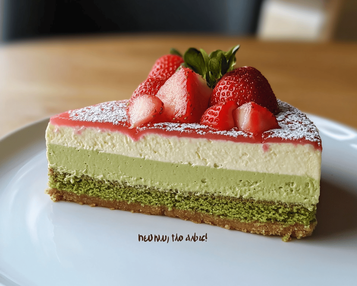 Delicious Strawberry Matcha Latte Cheesecake Recipe – Yummy Bric