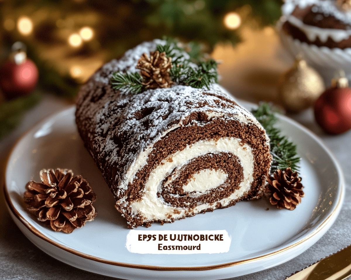 Easy Yule Log Cake | Festive Bûche de Noël Recipe – Yummy Bric