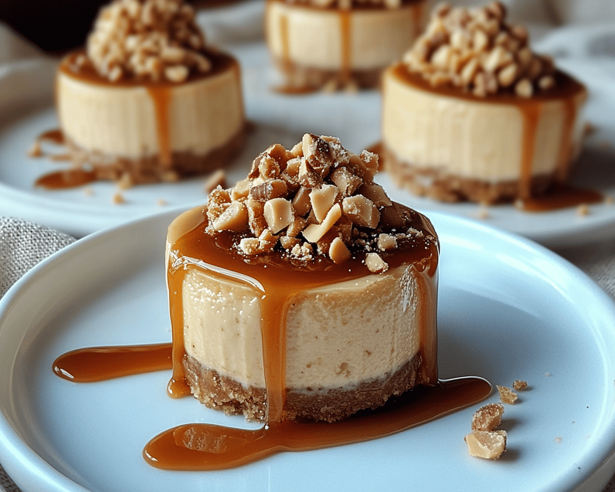 Irresistible Peanut Butter Caramel Mini Cheesecakes – Yummy Bric