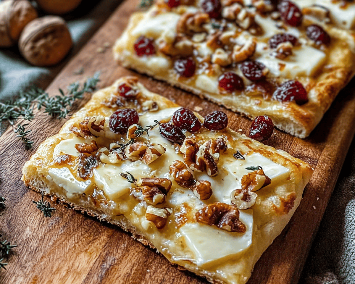 Make Crispy Flatbread With Brie Cranberries And Walnuts For A Simple ...