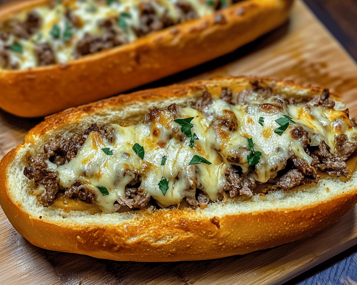 Make Irresistibly Cheesy Philly Cheesesteak Garlic Bread Right At Home ...