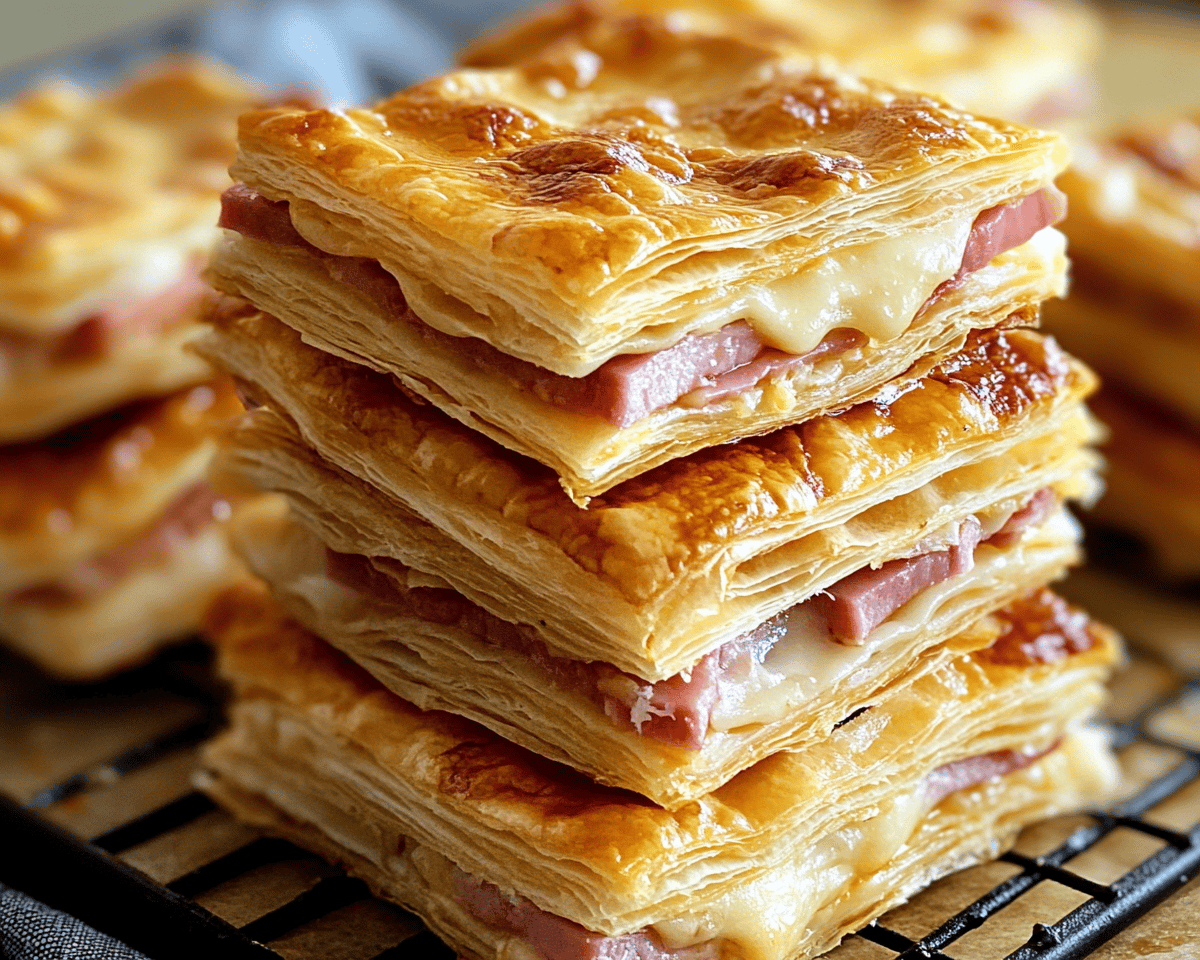 Make the Crispiest Ham and Cheese Puff Pastry Stacks With Just Four ...