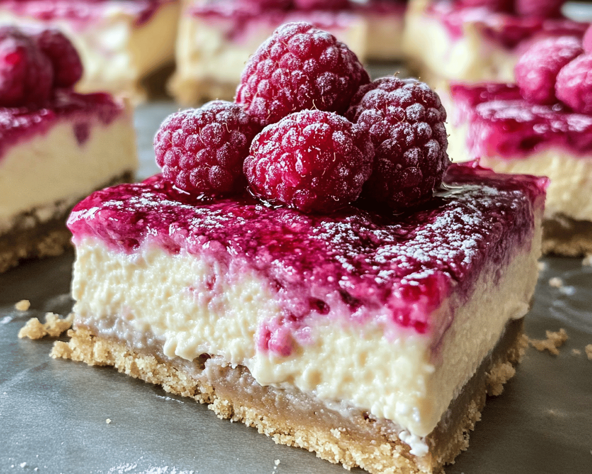 Raspberry Cheesecake Bars – Creamy, Tangy & Oh-So-Dreamy! – Yummy Bric