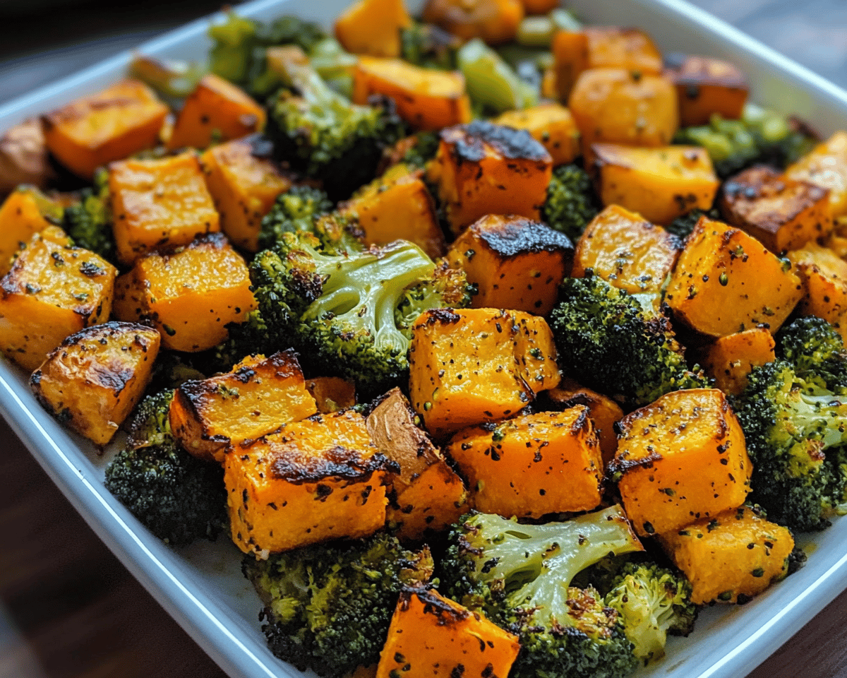Savory Roasted Broccoli & Sweet Potatoes Recipe – Yummy Bric