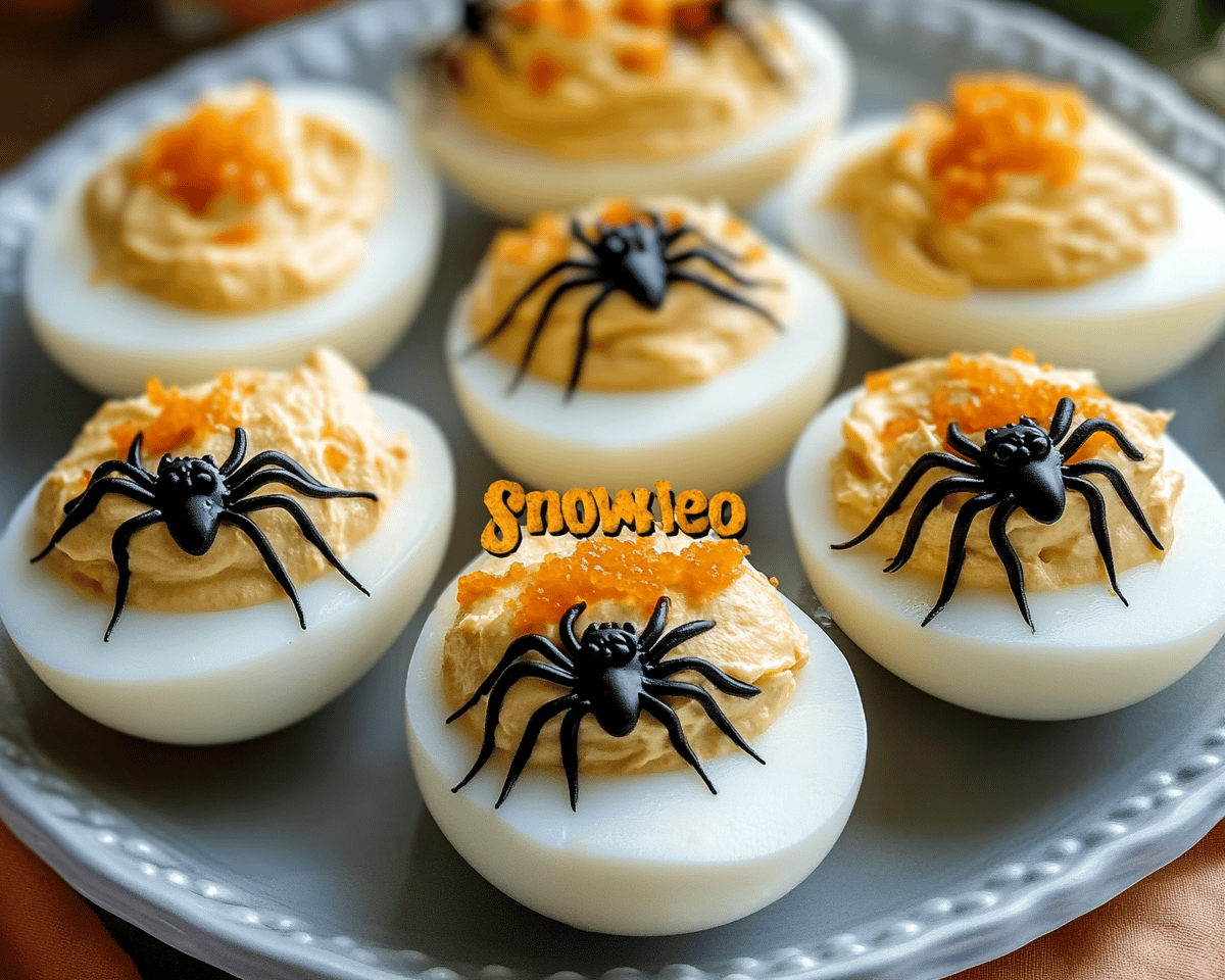 Spooky Spider Deviled Eggs – Creepy, Creamy & Perfect for Halloween ...