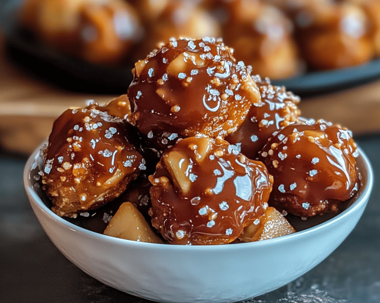 Sweet & Salty Caramel Apple Pretzel Bites – Yummy Bric