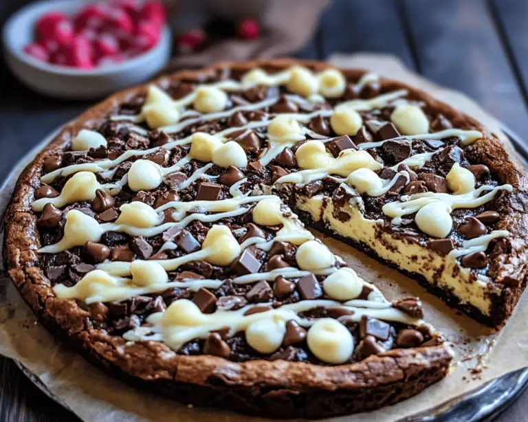 Sweet White Chocolate Brownie Pizza Recipe – Yummy Bric