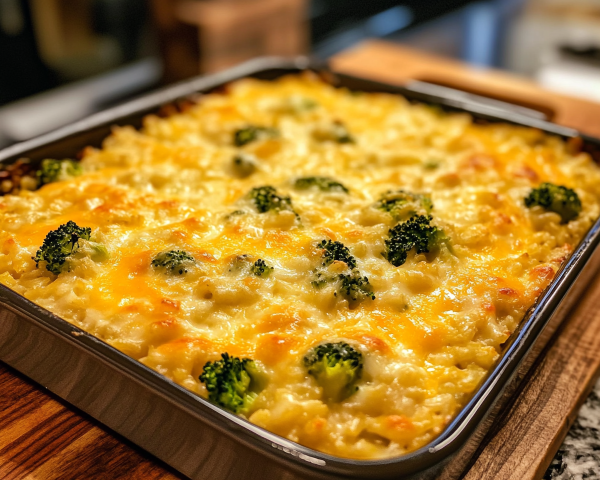 Cheesy Broccoli Rice Casserole (Comfort Food Recipe) – Yummy Bric