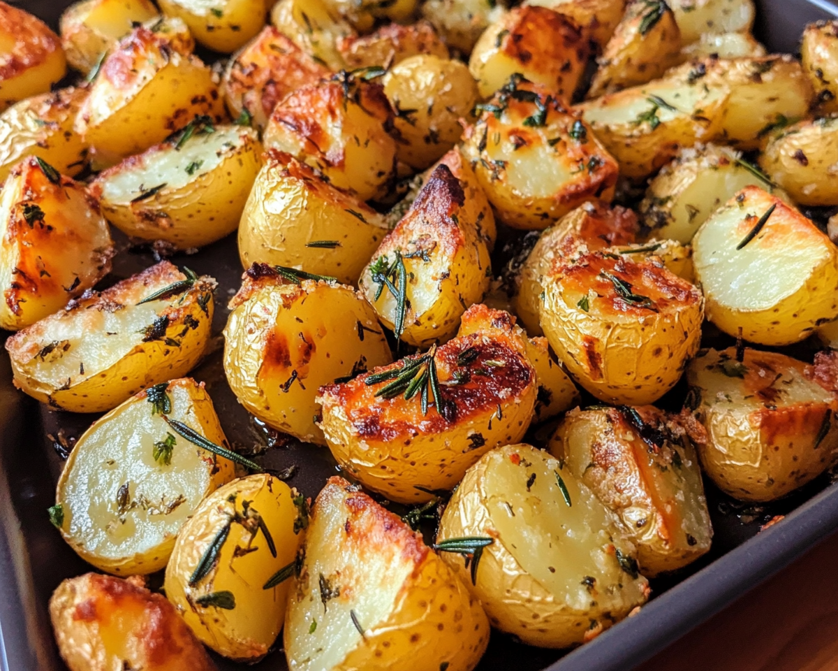 Crispy Garlic Rosemary Roasted Potatoes Easy Side Dish – Yummy Bric
