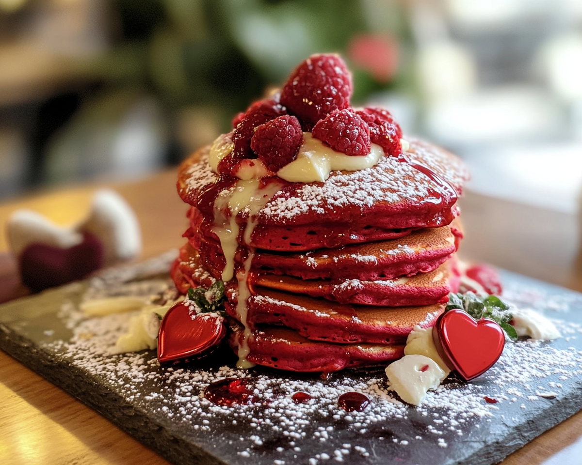 Red Velvet Pancakes (Valentine Breakfast Recipe) – Yummy Bric