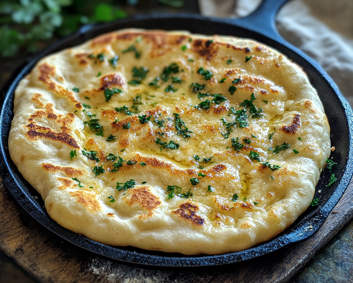 Golden Skillet Flatbread No Yeast Needed – Yummy Bric
