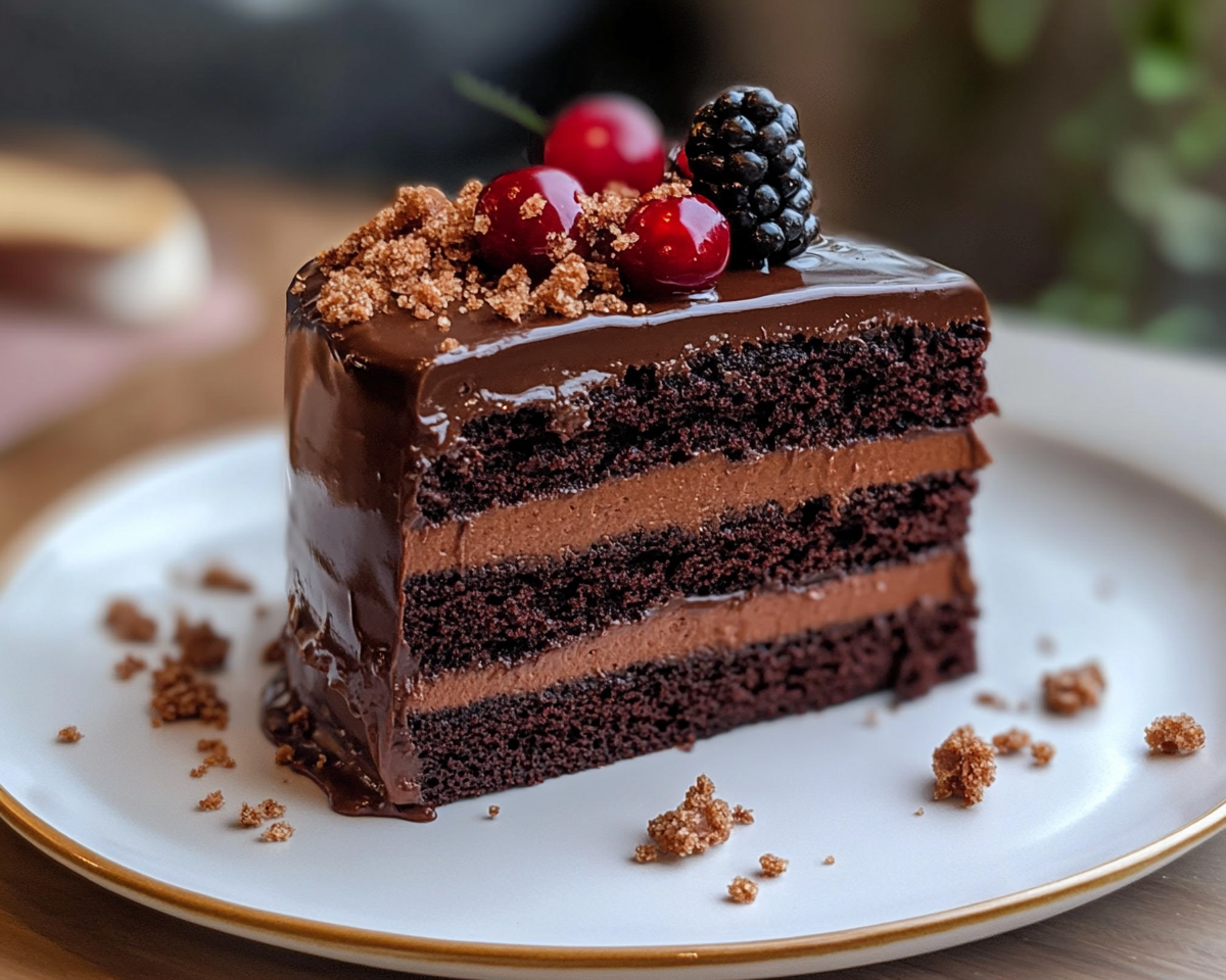 Moist Chocolate Cake with Glossy Ganache – Yummy Bric