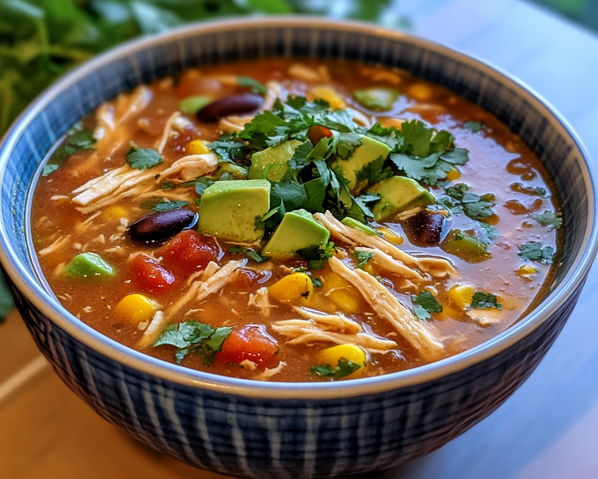 Cozy Chicken Tortilla Soup – Best Easy Crockpot Meal – Yummy Bric