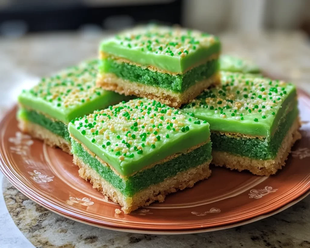 St Patrick’s Day Green Sugar Cookie Bars – Yummy Bric
