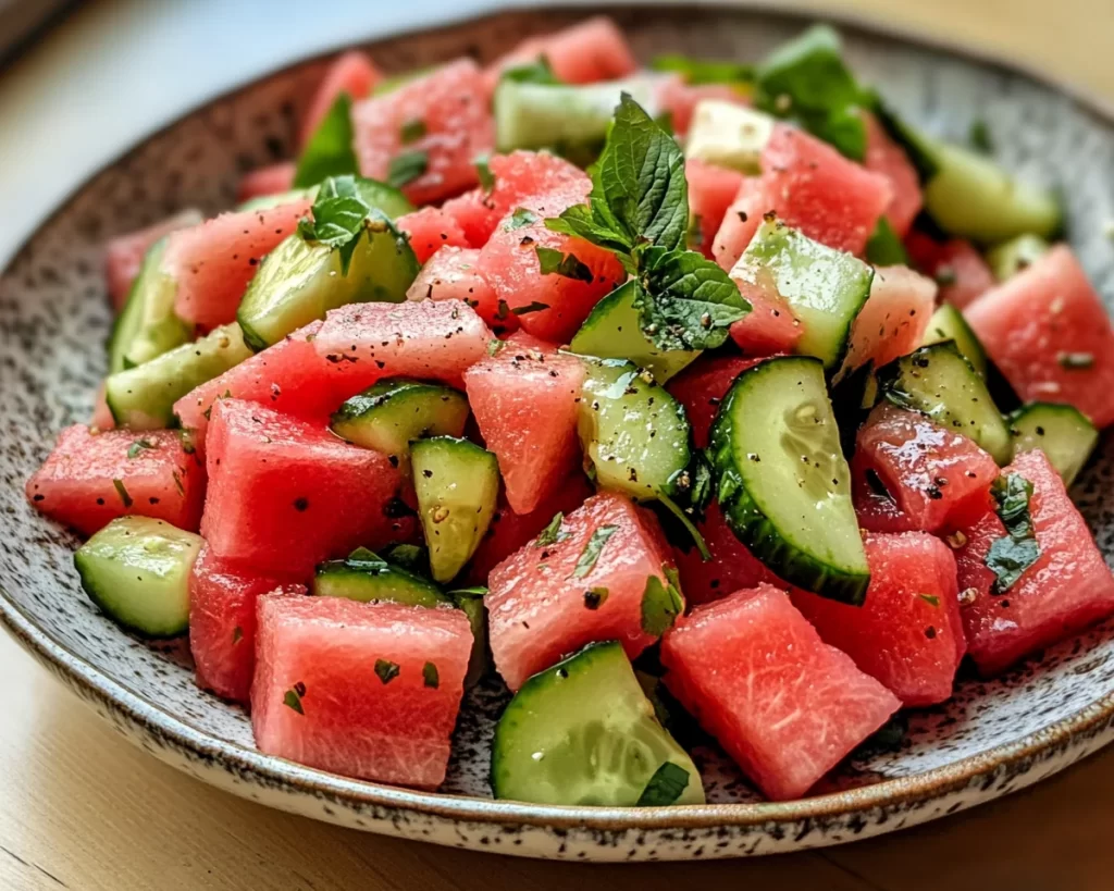 Summer Side Dishes: Watermelon Cucumber Salad – Yummy Bric