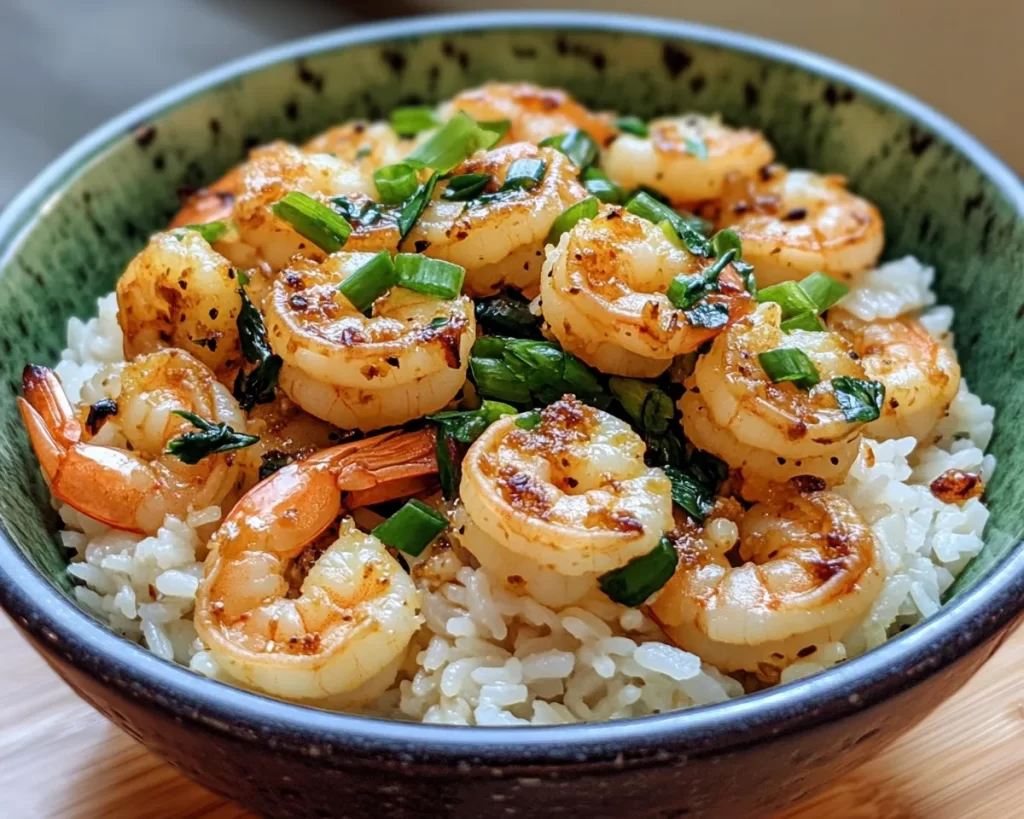 Spring Dinner: Garlic Shrimp Rice Bowl – Yummy Bric